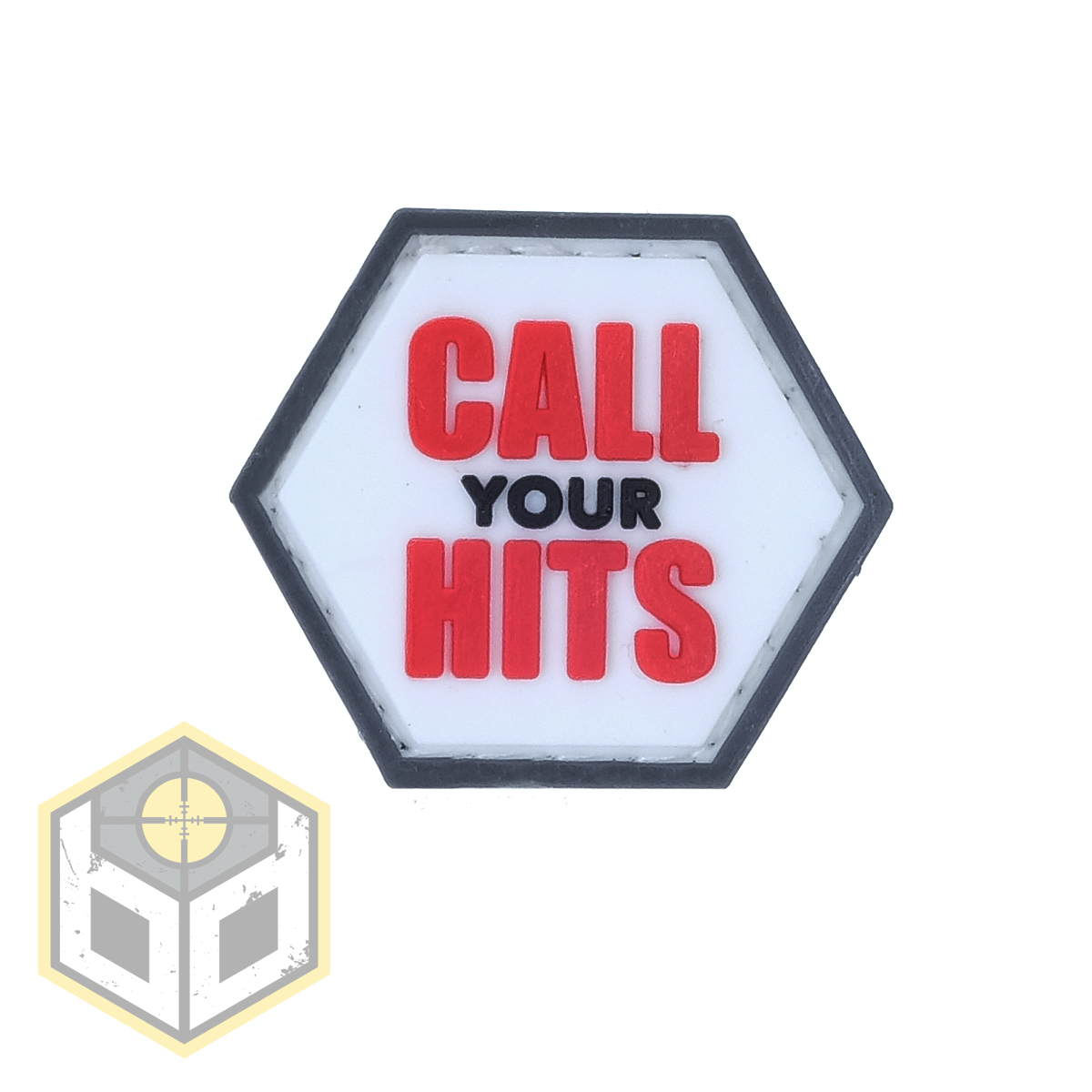 Call Your Hits White Ballistic Hex Patch BH00031 - Just BB Guns Ireland