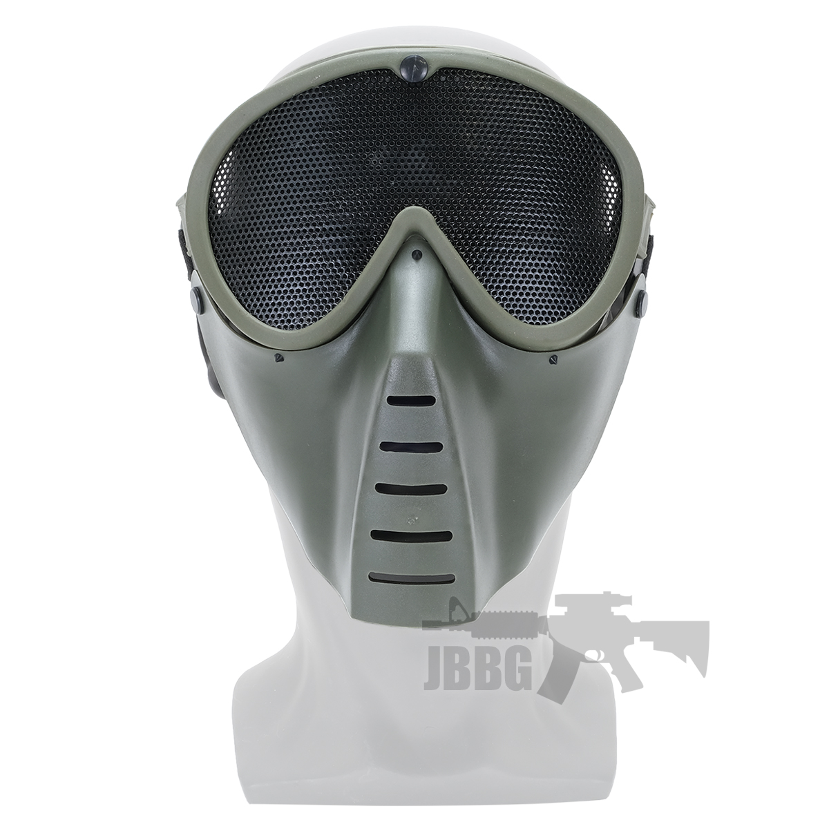 SRC Full Face Fly Airsoft Mask V2 Dark Green with Round Holes