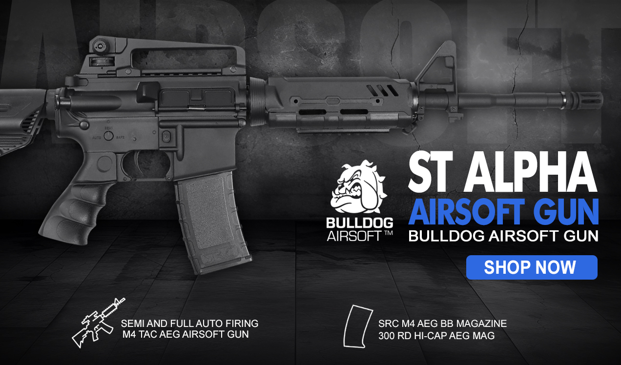 Bulldog SR4 ST Alpha Airsoft Gun Black - Just BB Guns Ireland