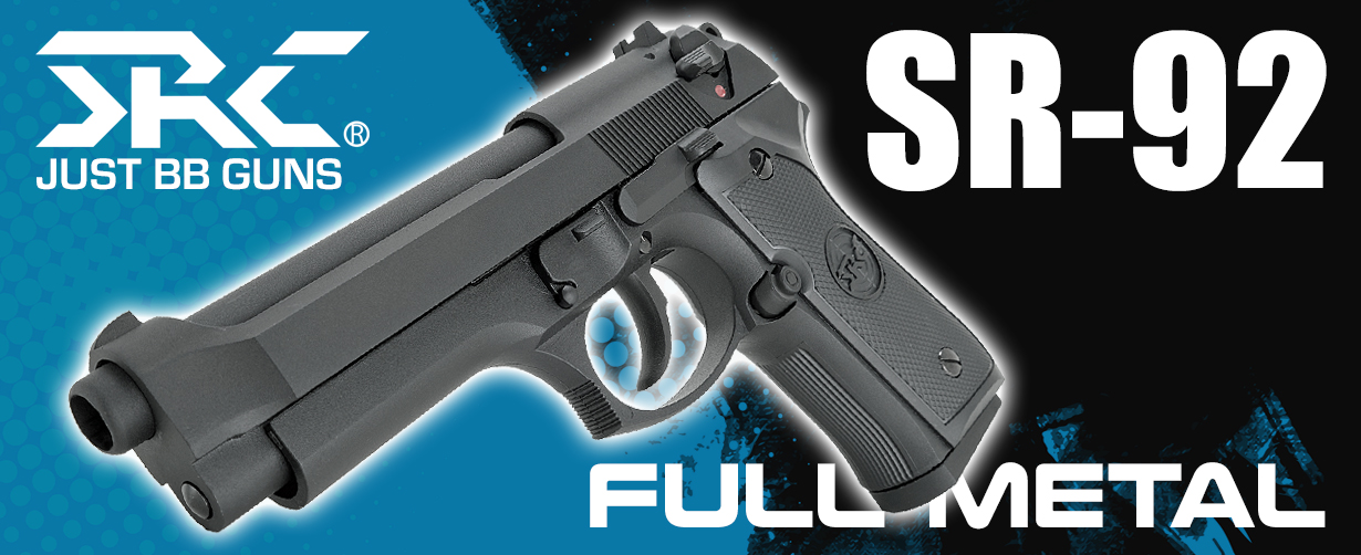 Sr92 Gas Airsoft Pistol with Silencer - Just BB Guns Ireland