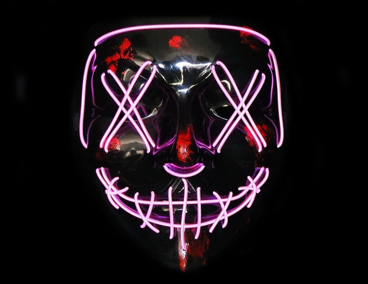 LED Purge Mask Pink X - Just BB Guns Ireland