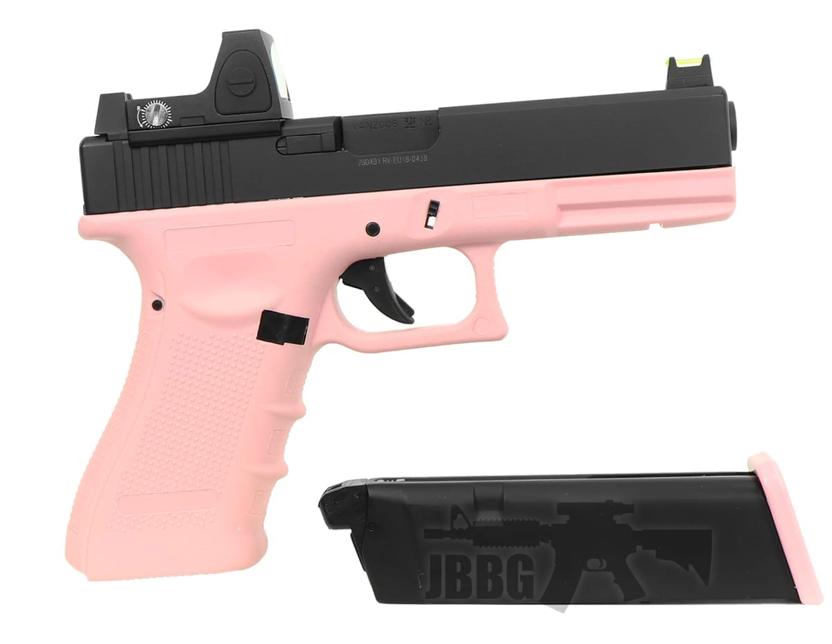 Raven EU17 Airsoft GBB Pistol Pink with BDS - Just BB Guns Ireland