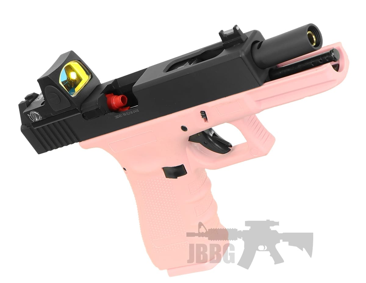 Raven EU17 Airsoft GBB Pistol Pink with BDS - Just BB Guns Ireland