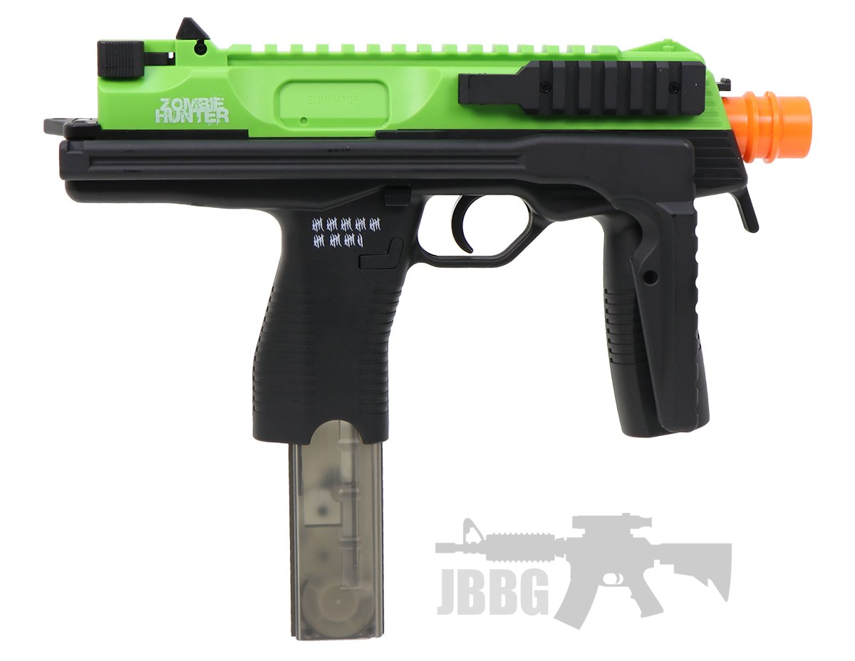 Zombie Hunter Eliminator Green Slide Black Airsoft Gun