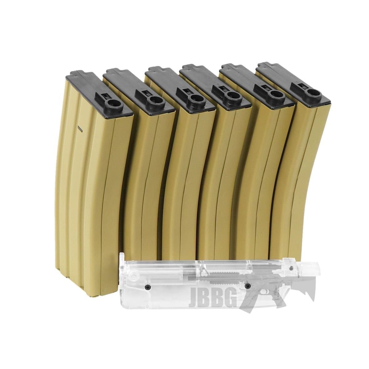 SRC M4 X6 Low Cap Mag Set Tan
