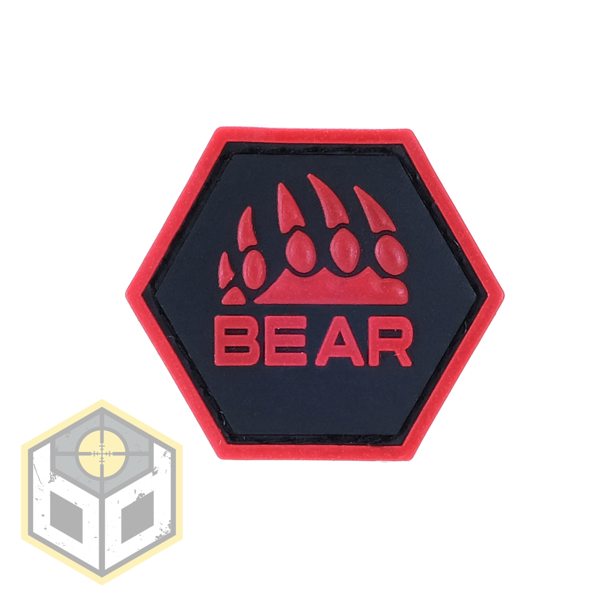Bear Red Ballistic Hex Patch BH00012 - Just BB Guns Ireland