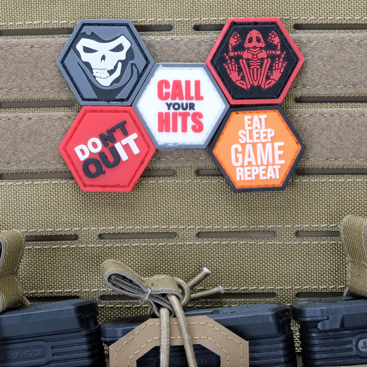 Call Your Hits White Ballistic Hex Patch BH00031 - Just BB Guns Ireland