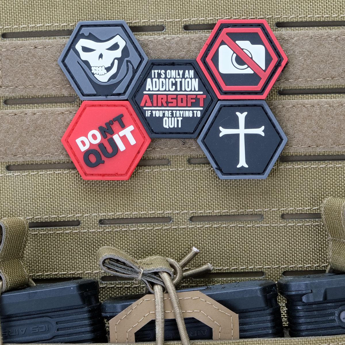 Airsoft Addiction Ballistic Hex Patch BH00038 - Just BB Guns Ireland