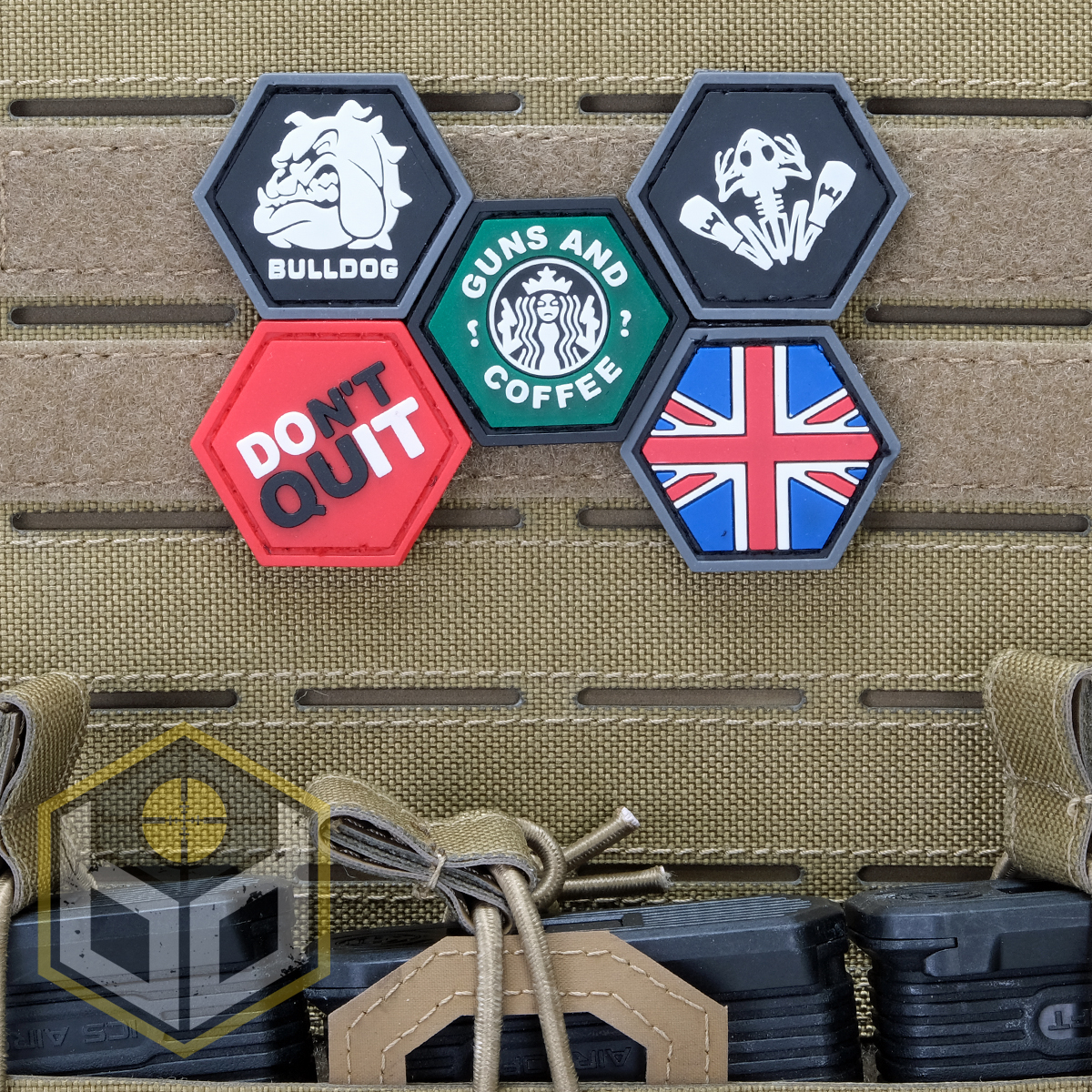 Guns and Coffee Ballistic Hex Patch BH00050 - Just BB Guns Ireland