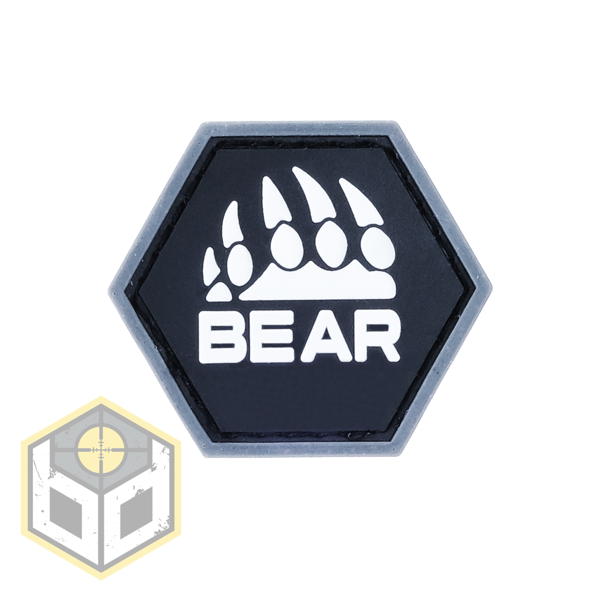 Bear White Ballistic Hex Patch BH00057 - Just BB Guns Ireland