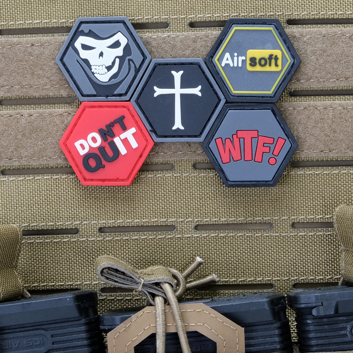 Knights Templar Cross Ballistic Hex Patch BH00005 - Just BB Guns Ireland