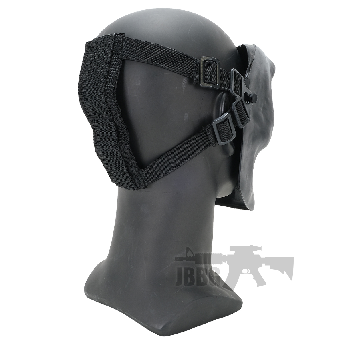 SRC Full Face Skull Airsoft Mask V2 Black with Round Holes
