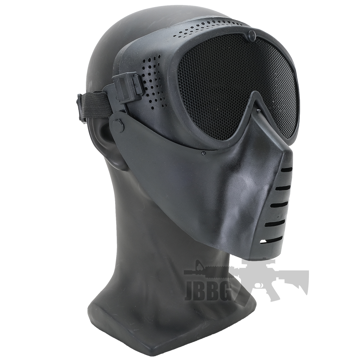 SRC Full Face Fly Airsoft Mask V2 Black with Round Holes