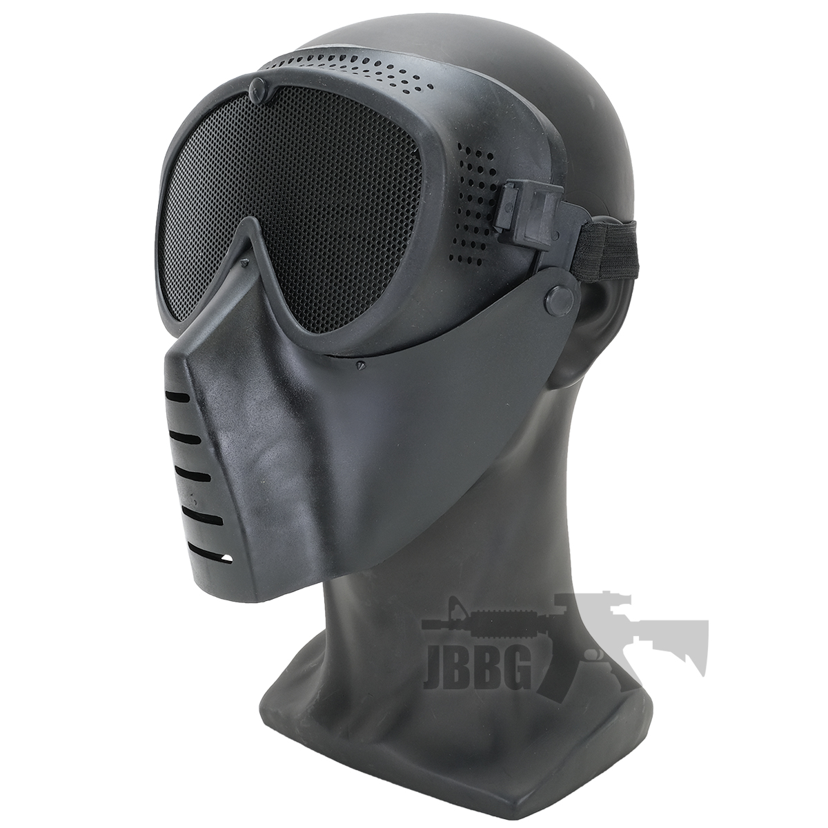 SRC Full Face Fly Airsoft Mask V2 Black with Round Holes