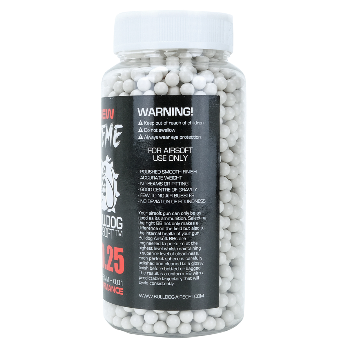 Extreme Bulldog 0.25g White 2000 Airsoft BB Pellets (NEW)