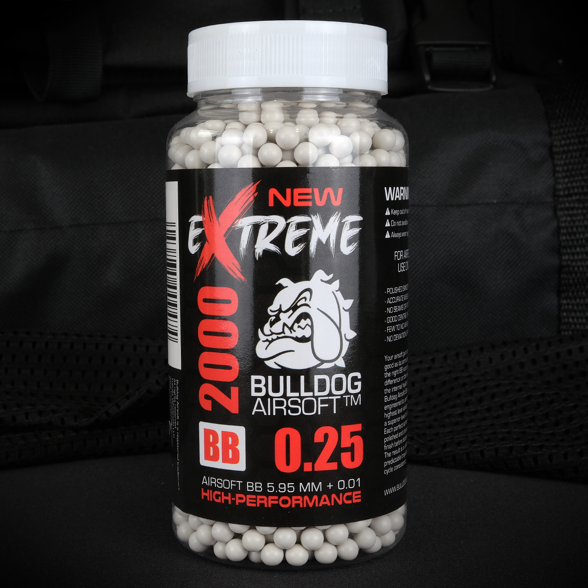 Extreme Bulldog 0.25g White 2000 Airsoft BB Pellets (NEW)