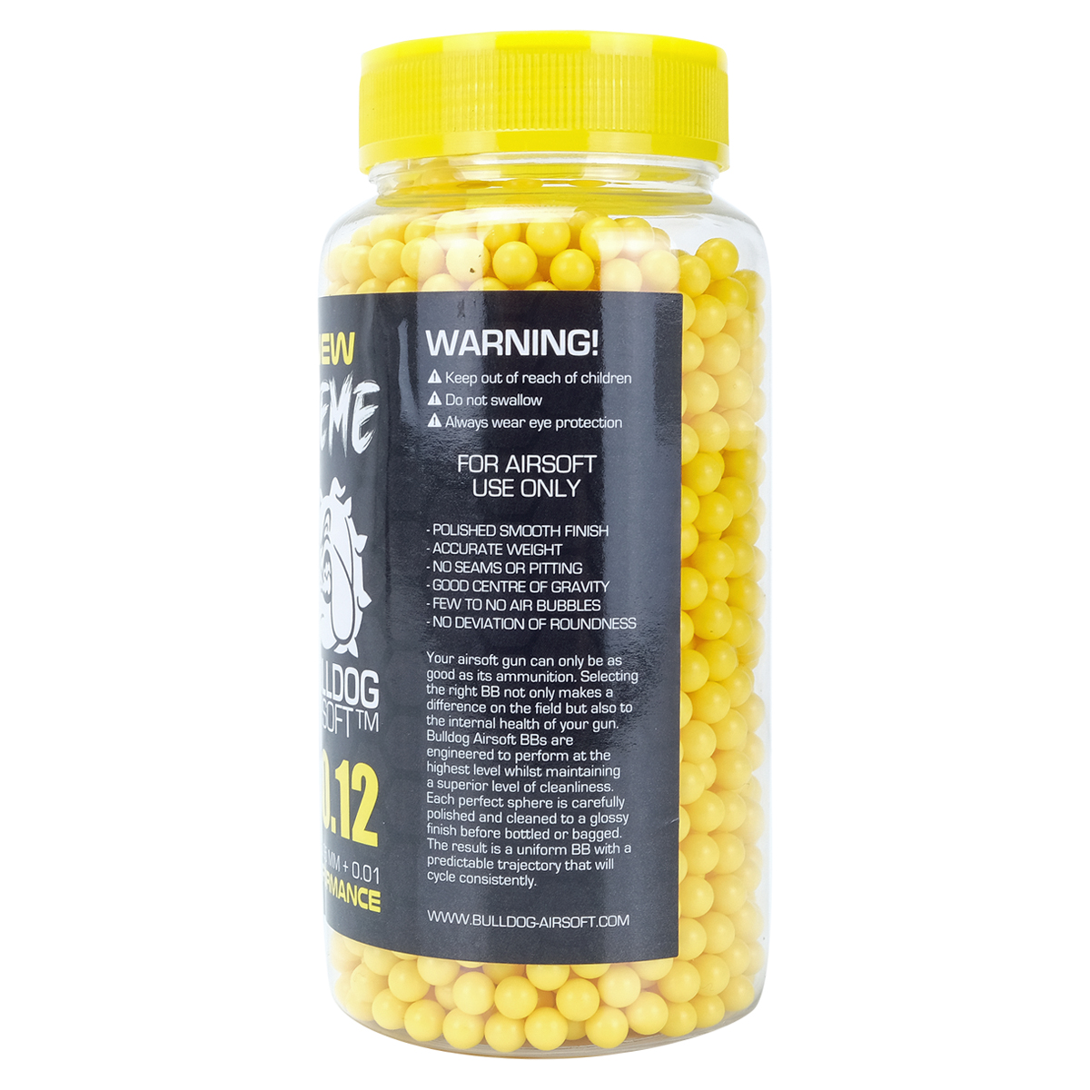 Extreme Bulldog 0.12g Yellow 2000 Airsoft BB Pellets (NEW)