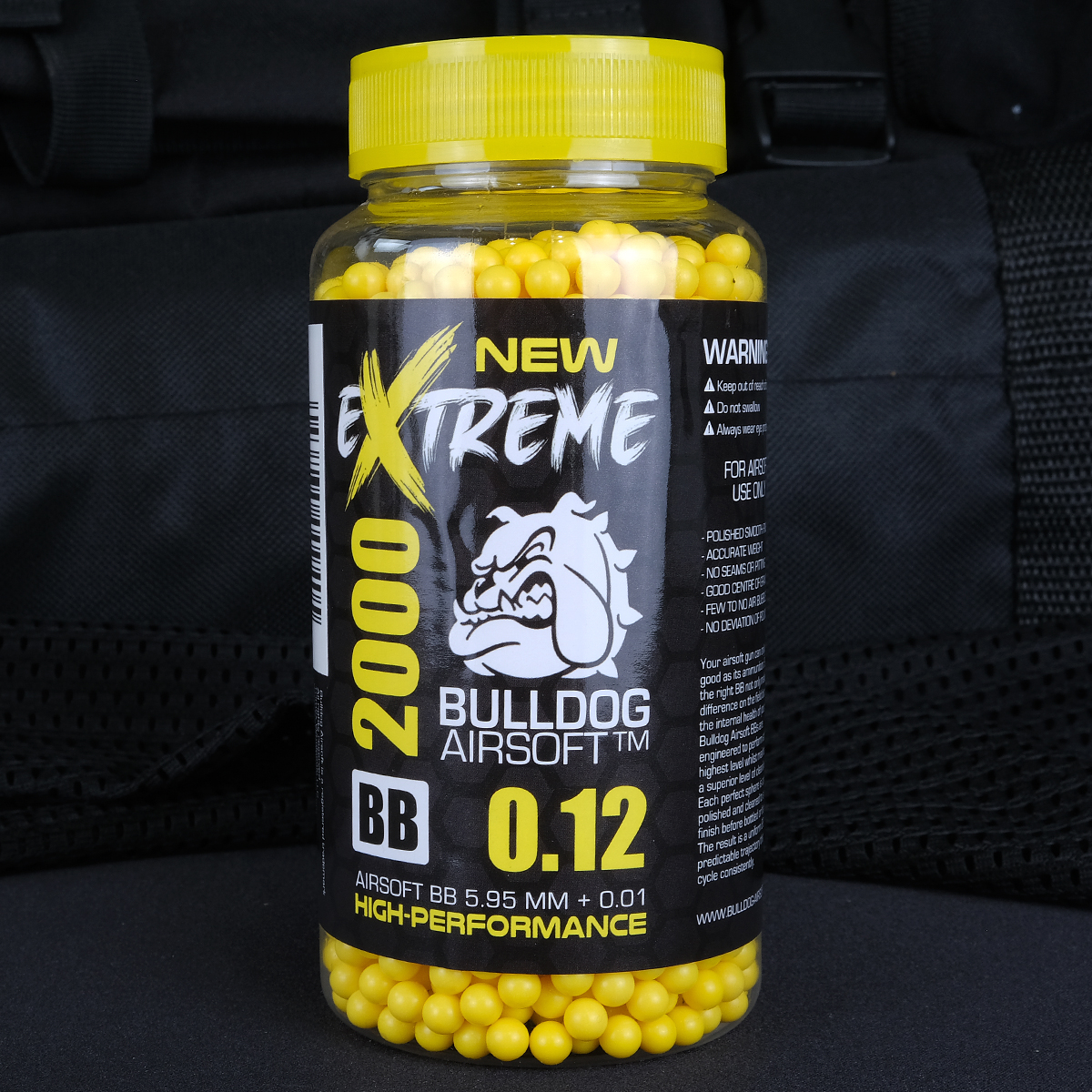 Extreme Bulldog 0.12g Yellow 2000 Airsoft BB Pellets (NEW)