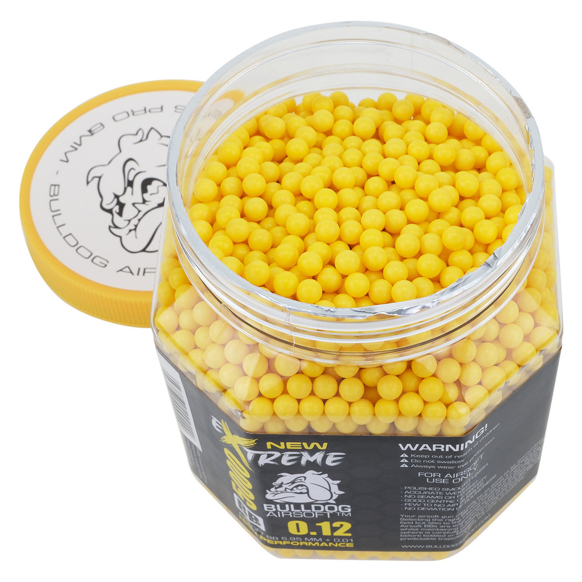 Extreme Bulldog 0.12g Yellow 5000 Airsoft BB Pellets (NEW)