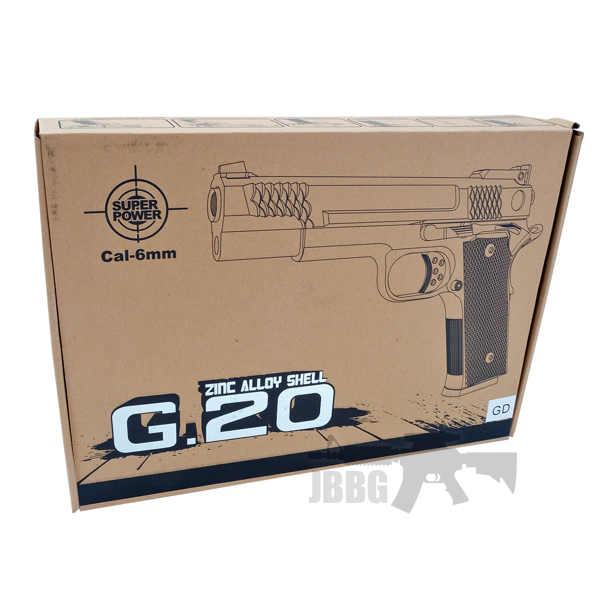 ZG20GD Spring Airsoft BB Pistol Gold - Just BB Guns Ireland
