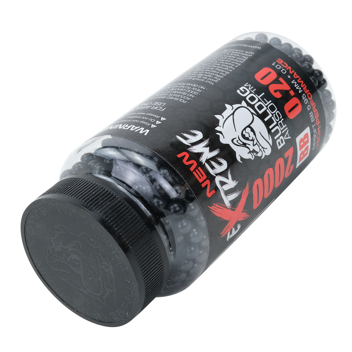 Extreme Bulldog 0.20g Black 2000 Airsoft BB Pellets (NEW)