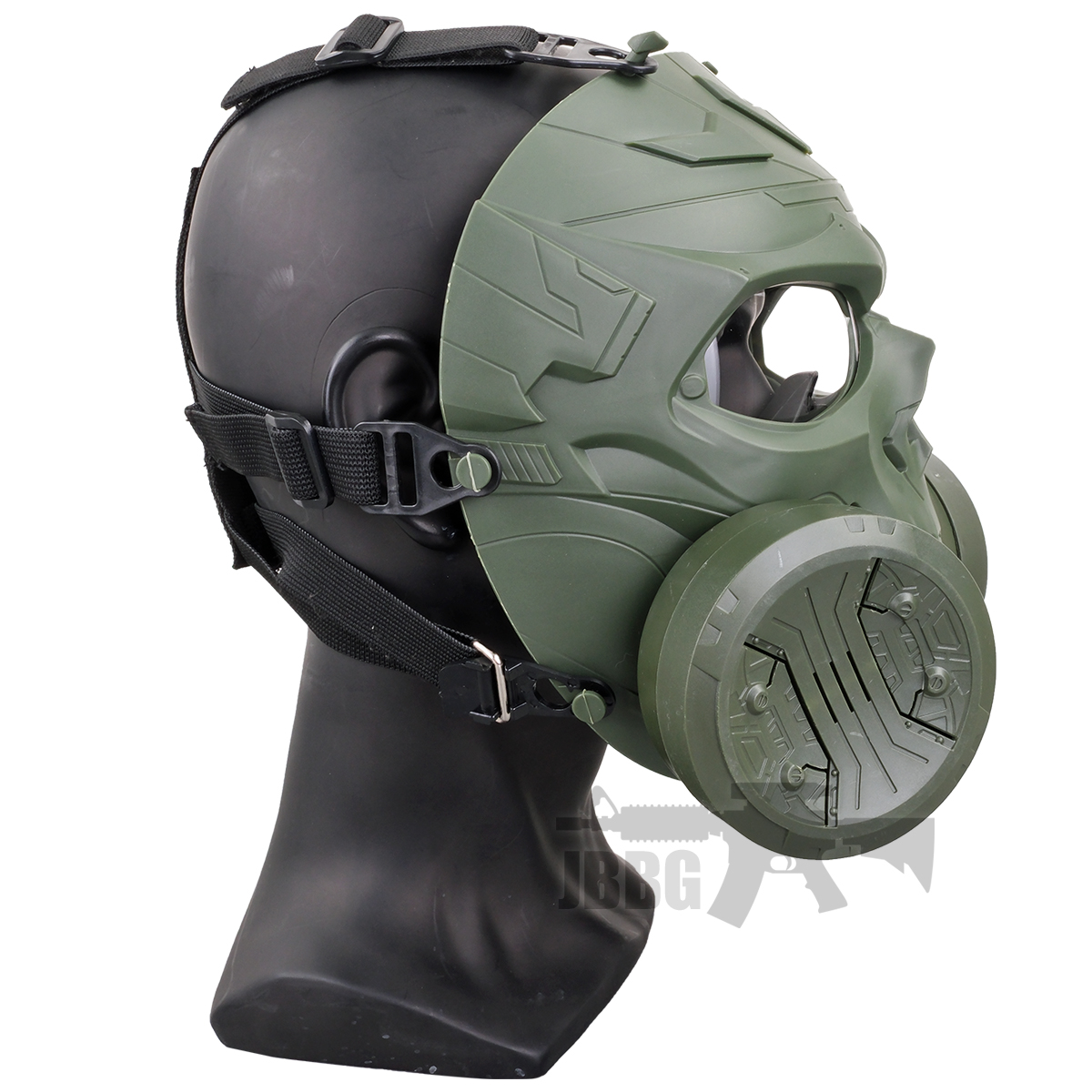 TX M038BK M10 Airsoft Full Face Protection Gas Mask Green