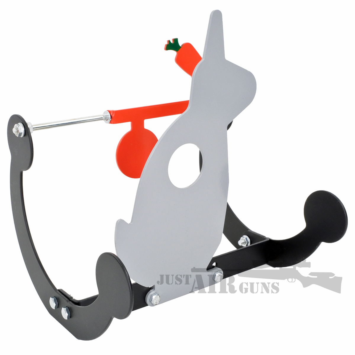 Knockdown Rocking White Rabbit Metal Target 153872