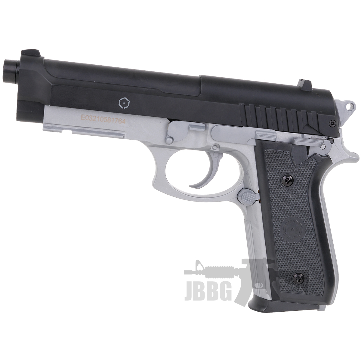 Cybergun PT92 HPA Spring Airsoft Pistol Dual Tone Black Silver