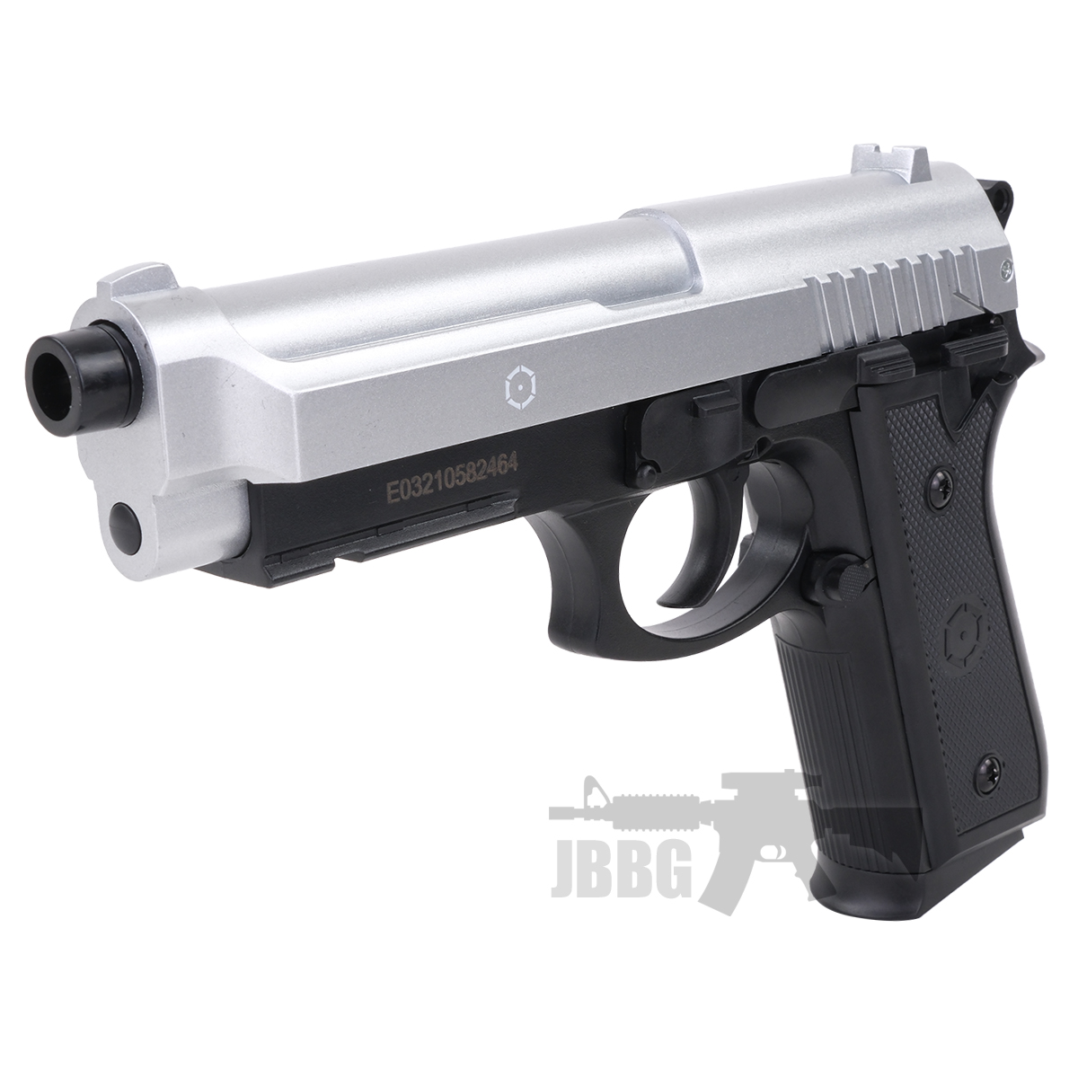 Cybergun PT92 HPA Spring Airsoft Pistol Dual Tone Silver Black