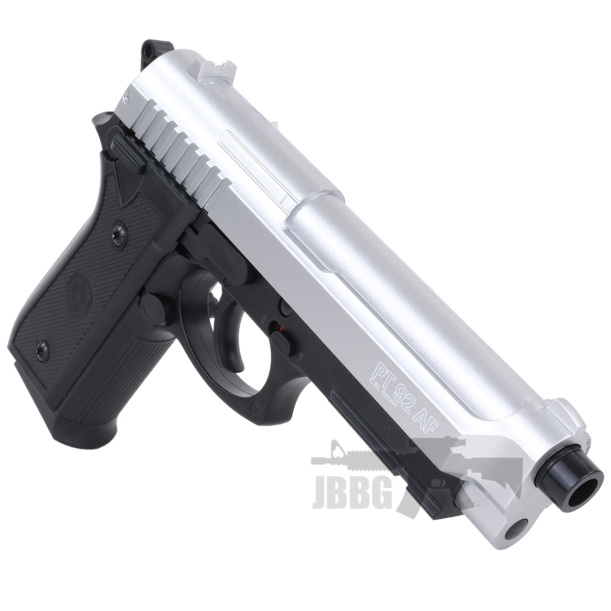 Cybergun PT92 HPA Spring Airsoft Pistol Dual Tone Silver Black