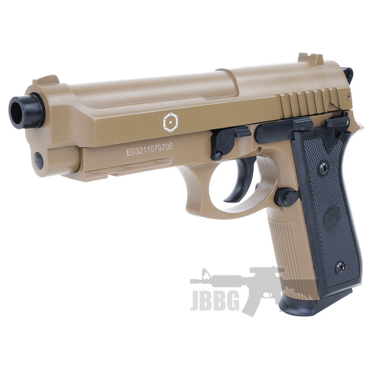 Cybergun PT92 Spring Airsoft Pistol Tan with Metal Slide