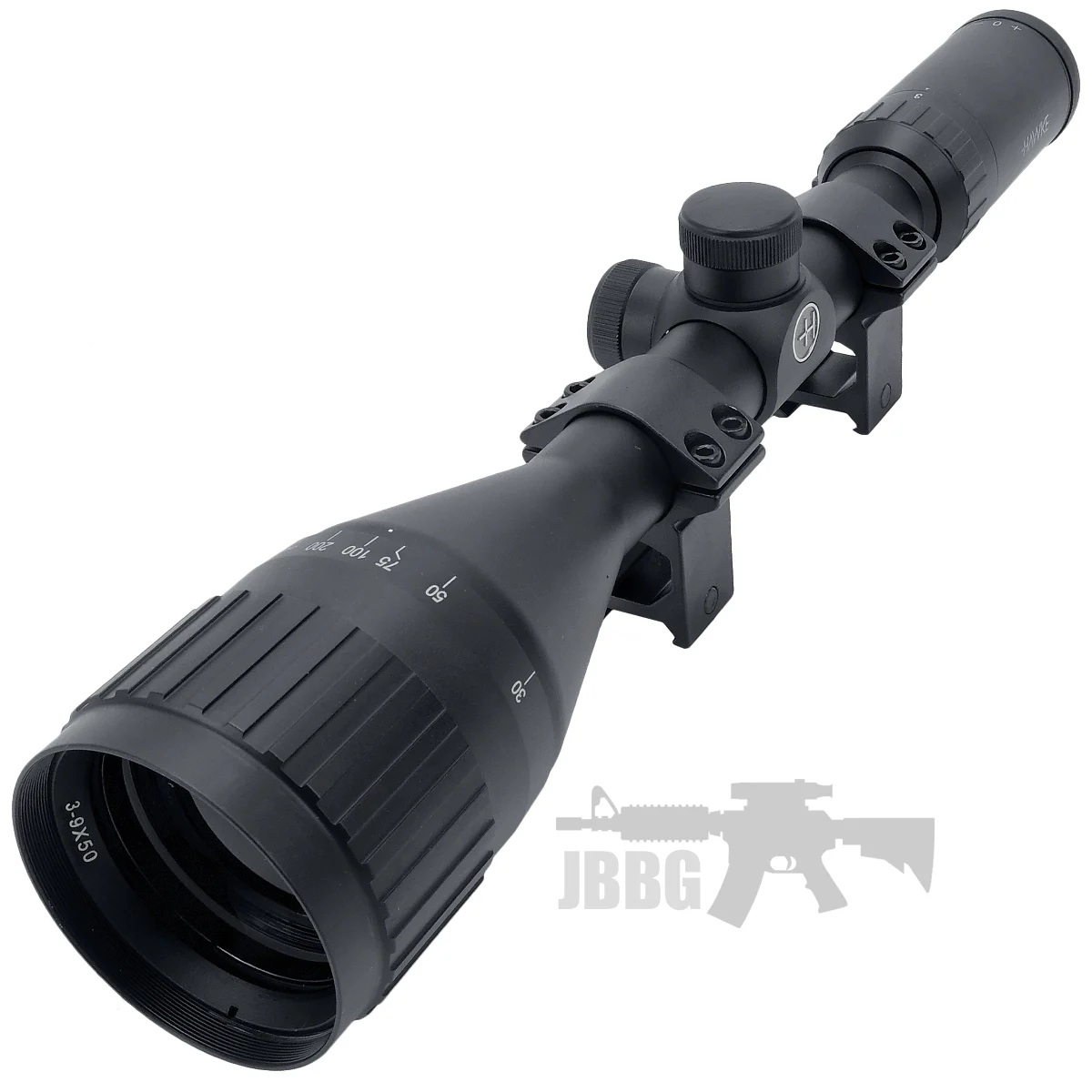 Fast Mount 3-9x40 AO (Mil Dot) Hawke Scope with Weaver Mounts