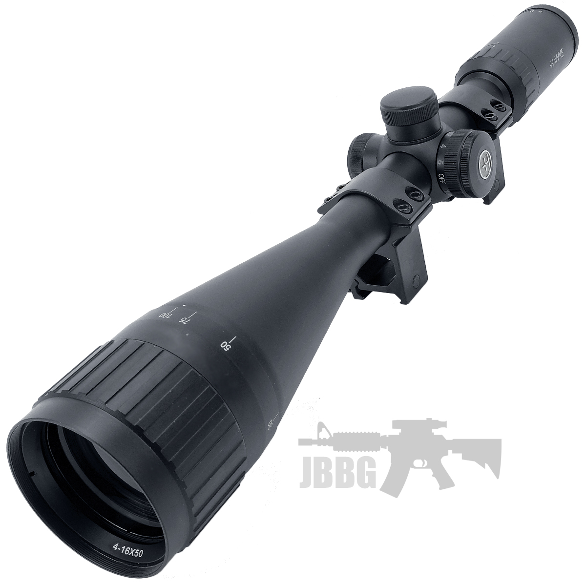 Fast Mount 4-16x50 AO IR (Mil Dot) Hawke Scope with Mounts