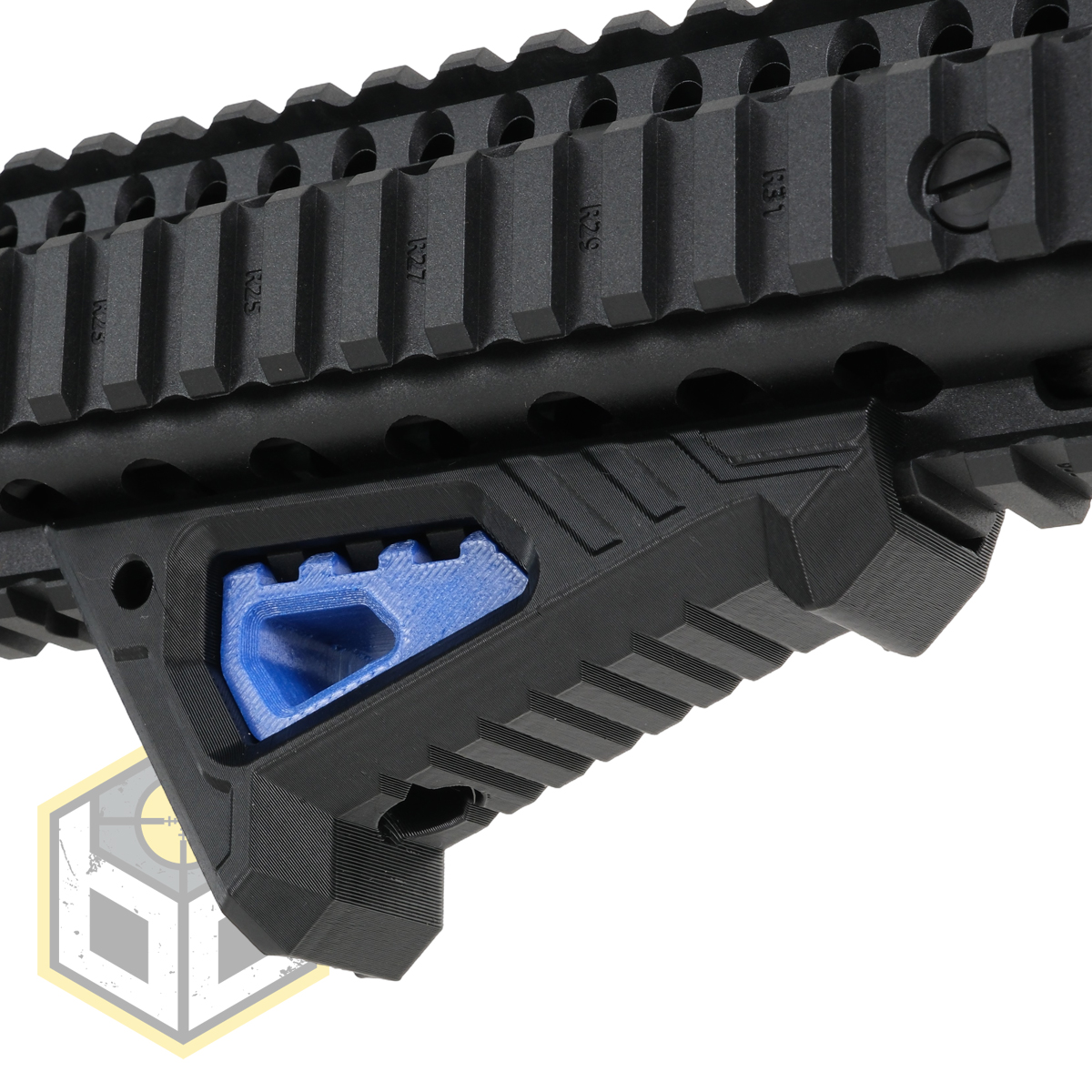 AFG Stubby Picatinny Rail Angled Foregrip Easy Fit Black - Blue